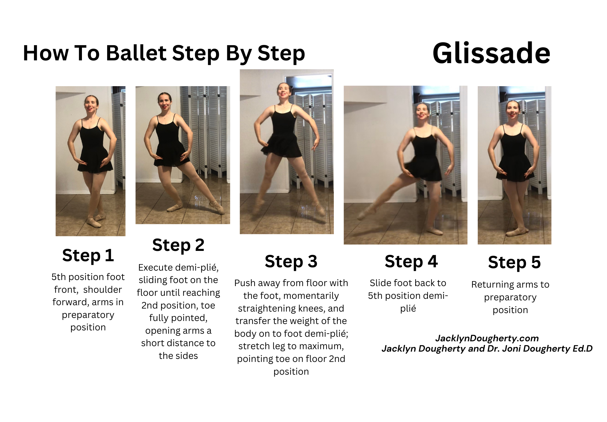Ballet Glissade Step by Step instructions